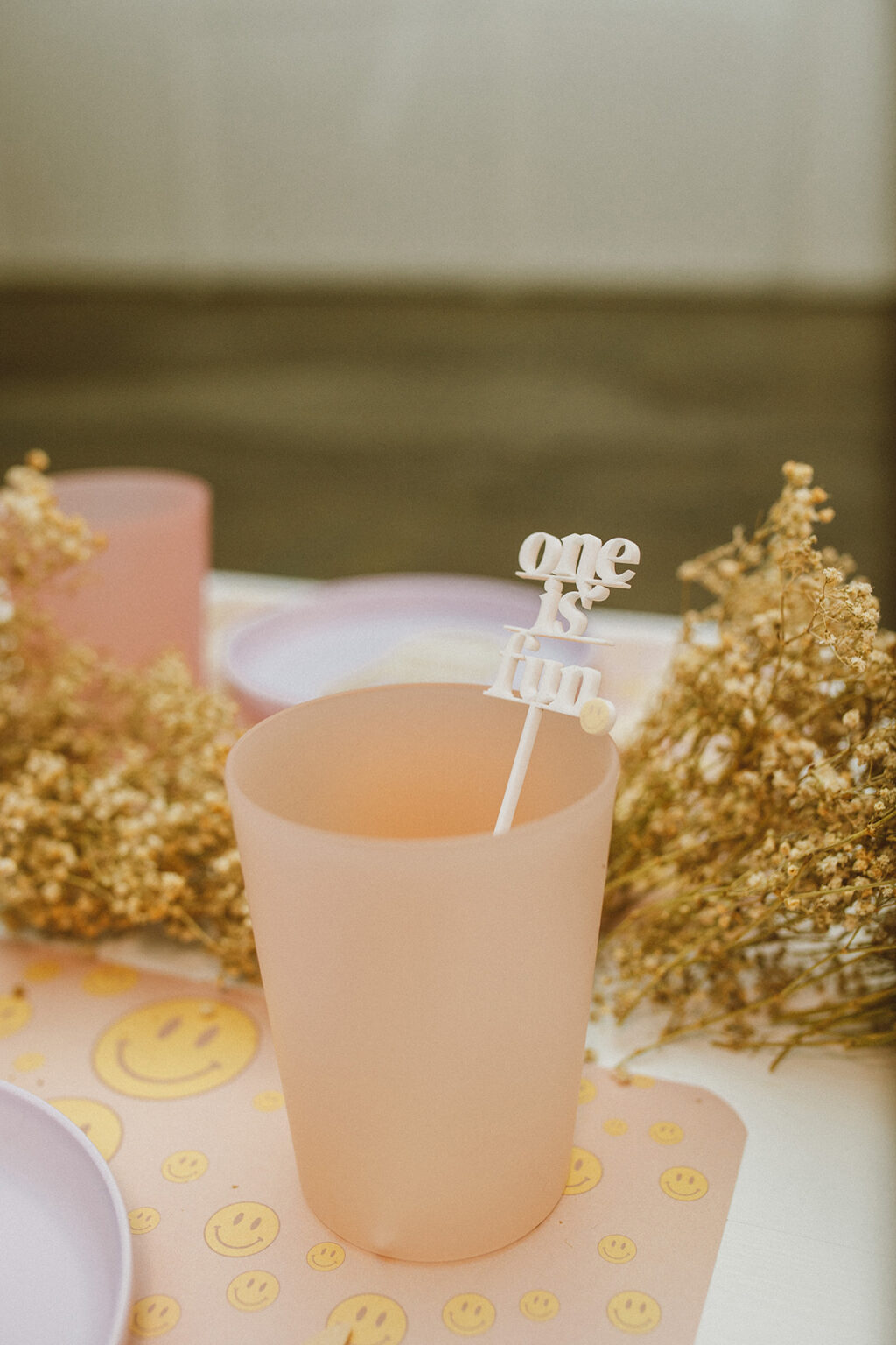 Capri's First Birthday Party - So Sage Blog Retro Smiley Theme